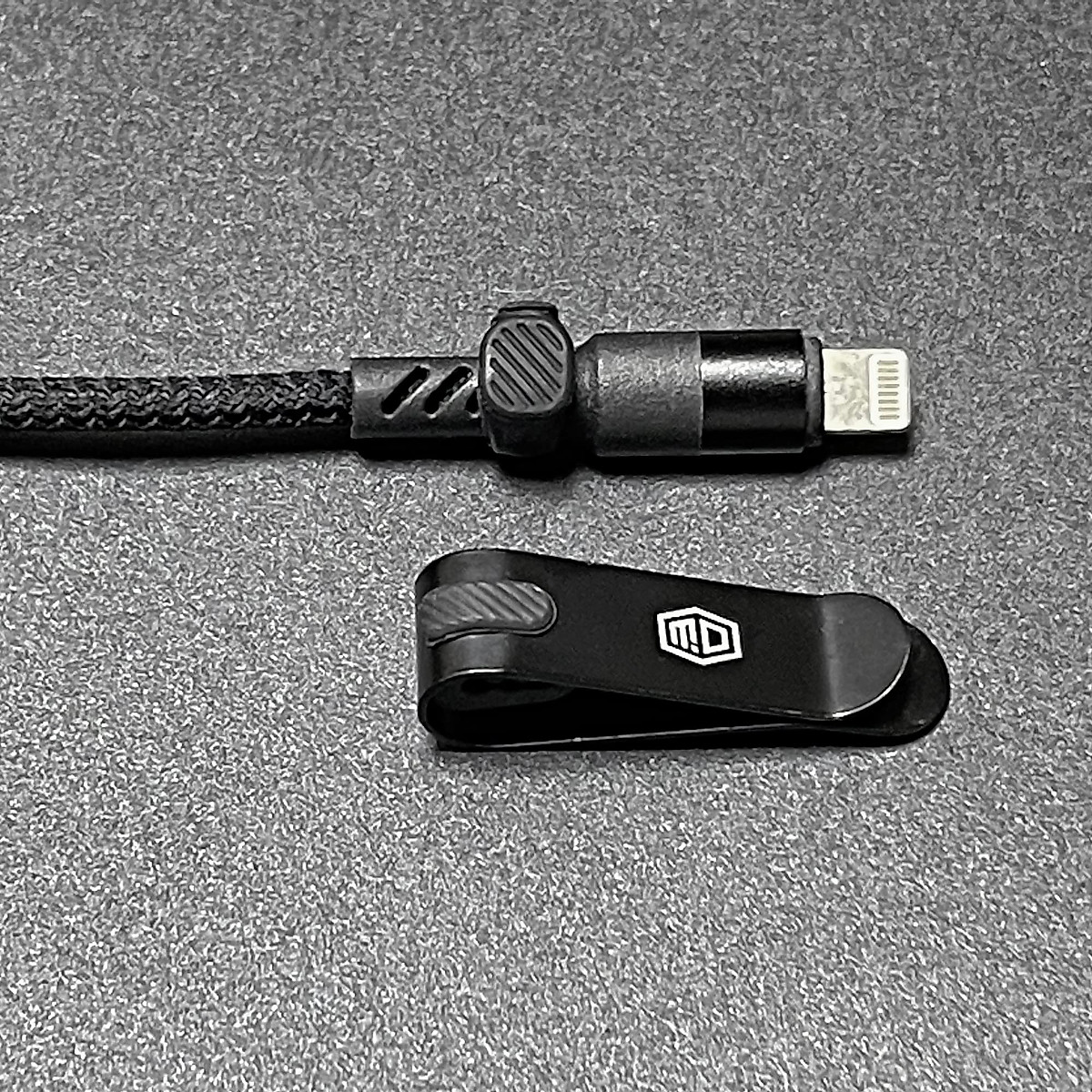 Mband2 Pack of Mband Mclip Holder 04 Black Transparent - Tangle-Free Soft Neckband Cord at Work Managing Easy Hold Cable Managment