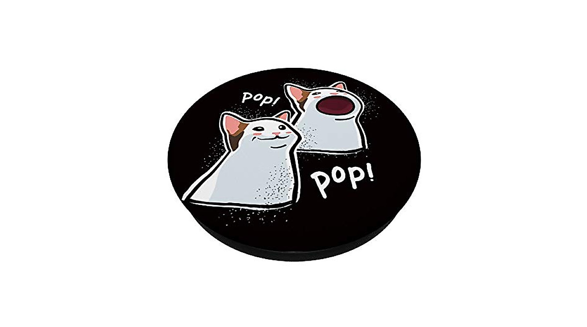 Popping Cat Meme PopGrip - Funny Gift for Cat Lovers