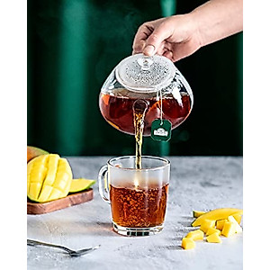 Ahmad Tea Black & Green Tea, Fruitytea Assorted Sampler Variety Gift Box, 60 Foil Teabags - Caffeinated & Sugar-Free