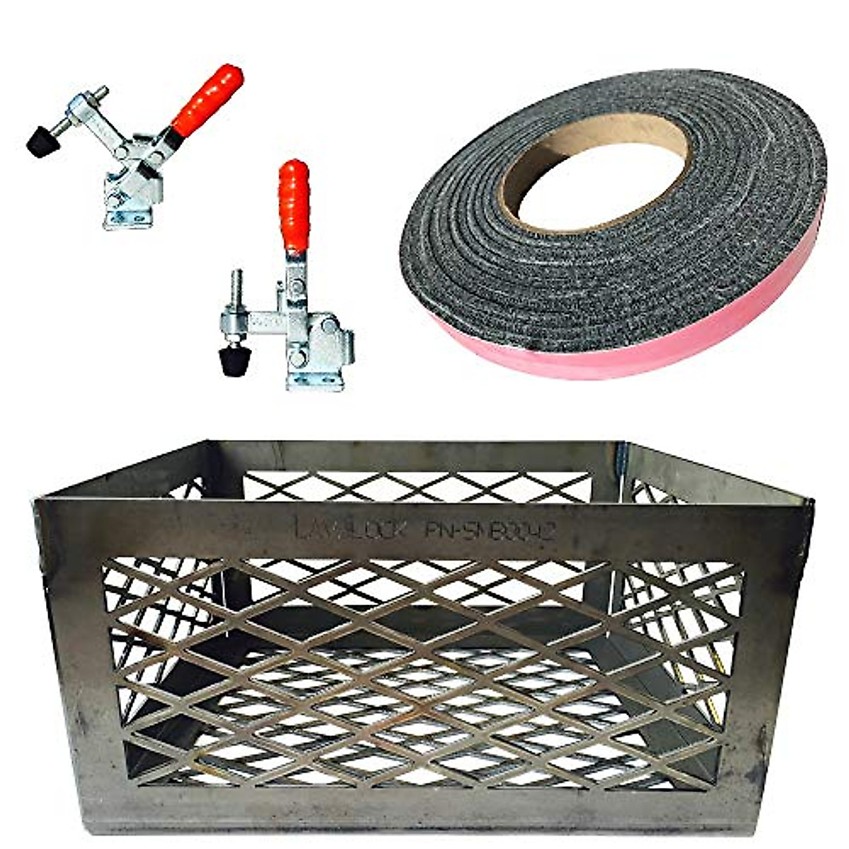 Total Control® Mod Kit for Oklahoma Joe's Smokers compatible with Longhorn or Highland Offset Smoker - Gasket, Lid Latch Charcoal Basket