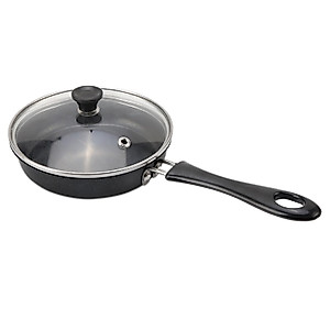 SunshineFace Egg Frying Pan, Nonstick Frying Pan with Lid, Mini Cooking Frying Pan, Smoke- Free Camping Stone Cookware, 4. 7 inch