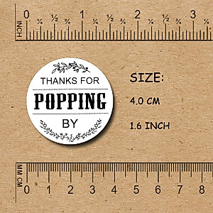 120PCS Ready to Pop Stickers, Baby Shower Favour Stickers, Thanks for Popping by Stickers, Baby Shower Stickers，1.6 Inch Diameter Round Design