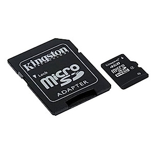 Kingston 4 GB microSDHC Class 4 Flash Memory Card SDC4/4GB