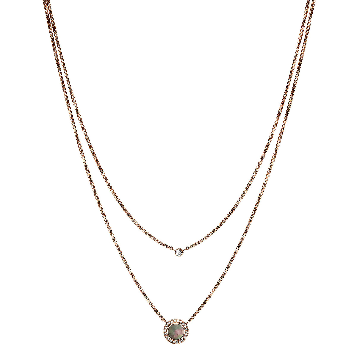 Fossil Women's Rose Gold-Tone Necklace, Color: Rose Gold (Model: JF02953791)