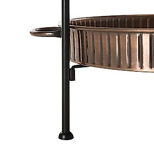 Safavieh PIT2006A Outdoor Collection Naka Antique Copper and Black Beverage Tub W/Stand Fire Pit