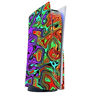 ITS A Skin Skins Compatible with Sony Playstation 5 Console Disc Edition - Protective Decal Overlay Stickers wrap Cover - Mixed Colors