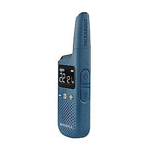 T383 Blue 25 Mile 2 Way Radio W/Charging Dock