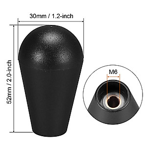 uxcell Ellipse Oval Joystick Head Rocker Ball Top Handle Arcade Game DIY Parts Replacement Red Black 2Pcs