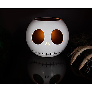 Disney The Nightmare Before Christmas Jack Skellington LED Flickering Flameless Candle With Automatic Timer | Officially Licensed Collectible