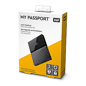 WD 1TB Black My Passport Portable External Hard Drive - USB 3.0 - WDBYNN0010BBK-WESN