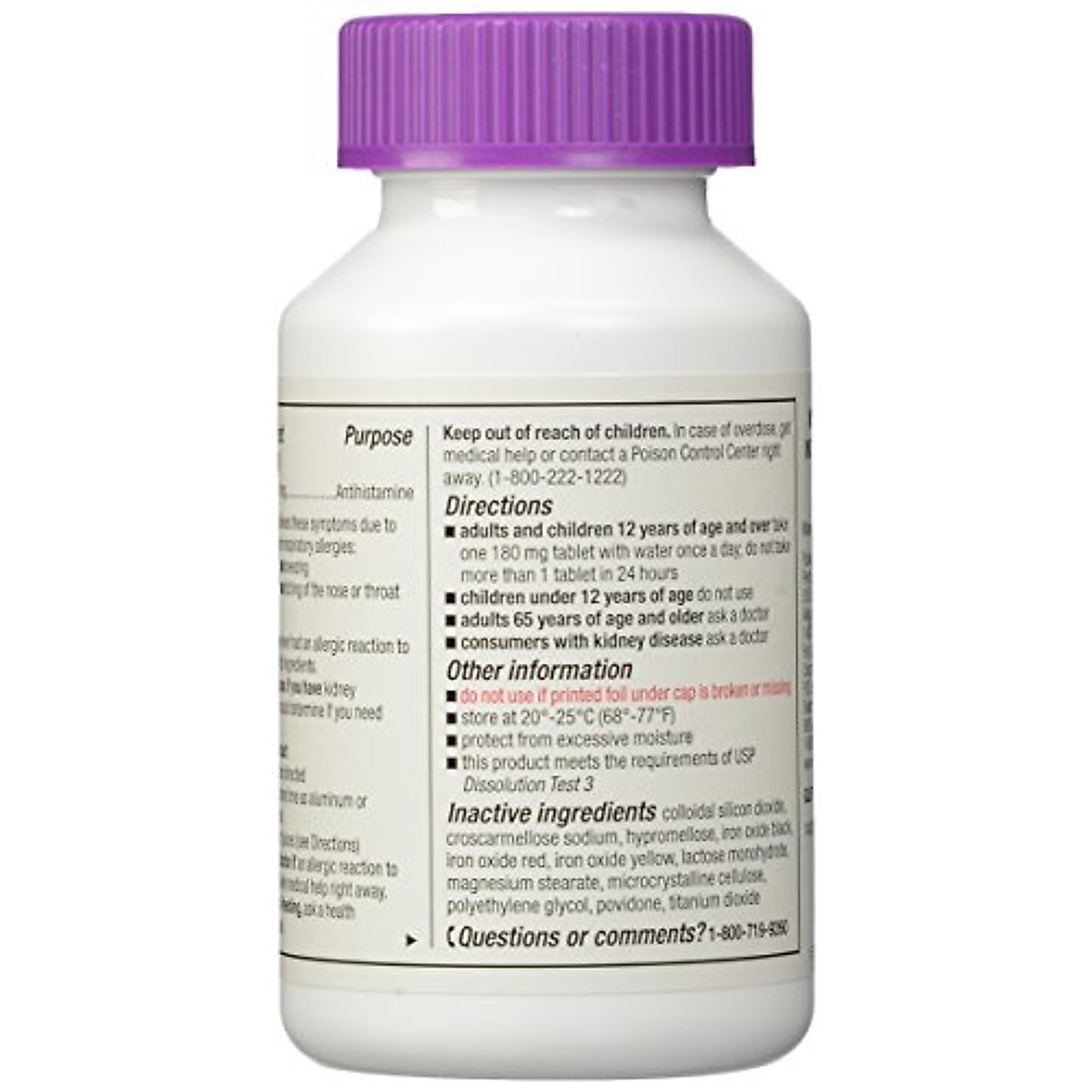 Kirkland Signature Aller-Fex , 180 mg 150 Tablets