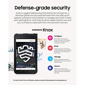 SAMSUNG Galaxy Tab Active3 Enterprise Edition 8” Rugged Multi Purpose Tablet |64GB & WiFi & LTE (Unlocked) | Biometric Security (SM-T577UZKDN14), Black