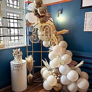Sand White Ballons Garland, Blush Balloon Garland, Boho Beige Balloon Garland,Retro Sand White Chrome Gold Natural Balloons Decoration, Beige Gold Balloon Arch for Baby Shower Birthday Decorations