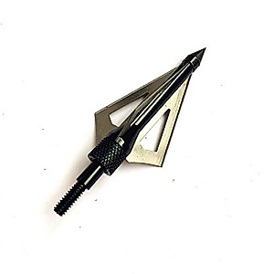Hunting Broadheads, 3 Blades Archery Broadheads Screw-in Arrow Tips Compatible with Crossbow and Compound Bow(12 Pack) (Black)