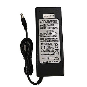 16V5A Switching Power Supply Charger 16V 5A 80W AC DC Adaptor for LED Light CCTV for Speaker Sound DC 5.52.5/5.52.1 mm with AC Cable