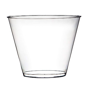 Clear Old Fashioned Cups - 9 oz (100 Count) - Premium Plastic, Elegant & Durable - Perfect for Parties, Events, and Everyday Use
