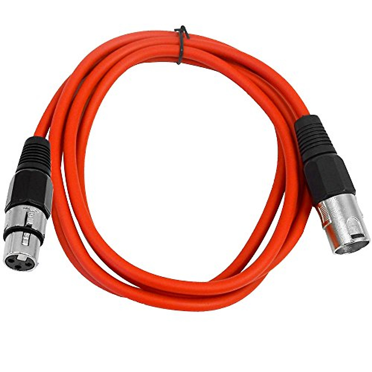 SEISMIC AUDIO - SAXLX-6 - 6' Red XLR Male to XLR Female Patch Cable - Balanced - 6 Foot Patch Cord