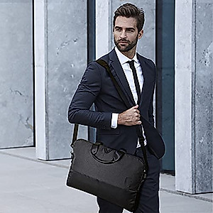 BAGSMART Laptop Bag, 15.6 Inch Laptop Case,Slim Computer Bag for Men Women,15 Inch Water-Repellent Messenger Shoulder Bag,Office Bag Work Bag,Laptop Briefcase for Business Office Travel,Black