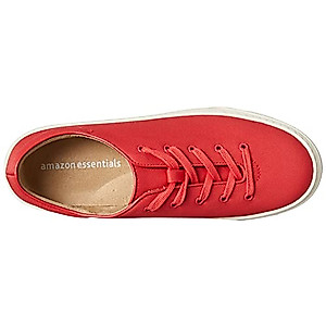 Amazon Essentials Women's Lace Up Sneaker, Red, 9