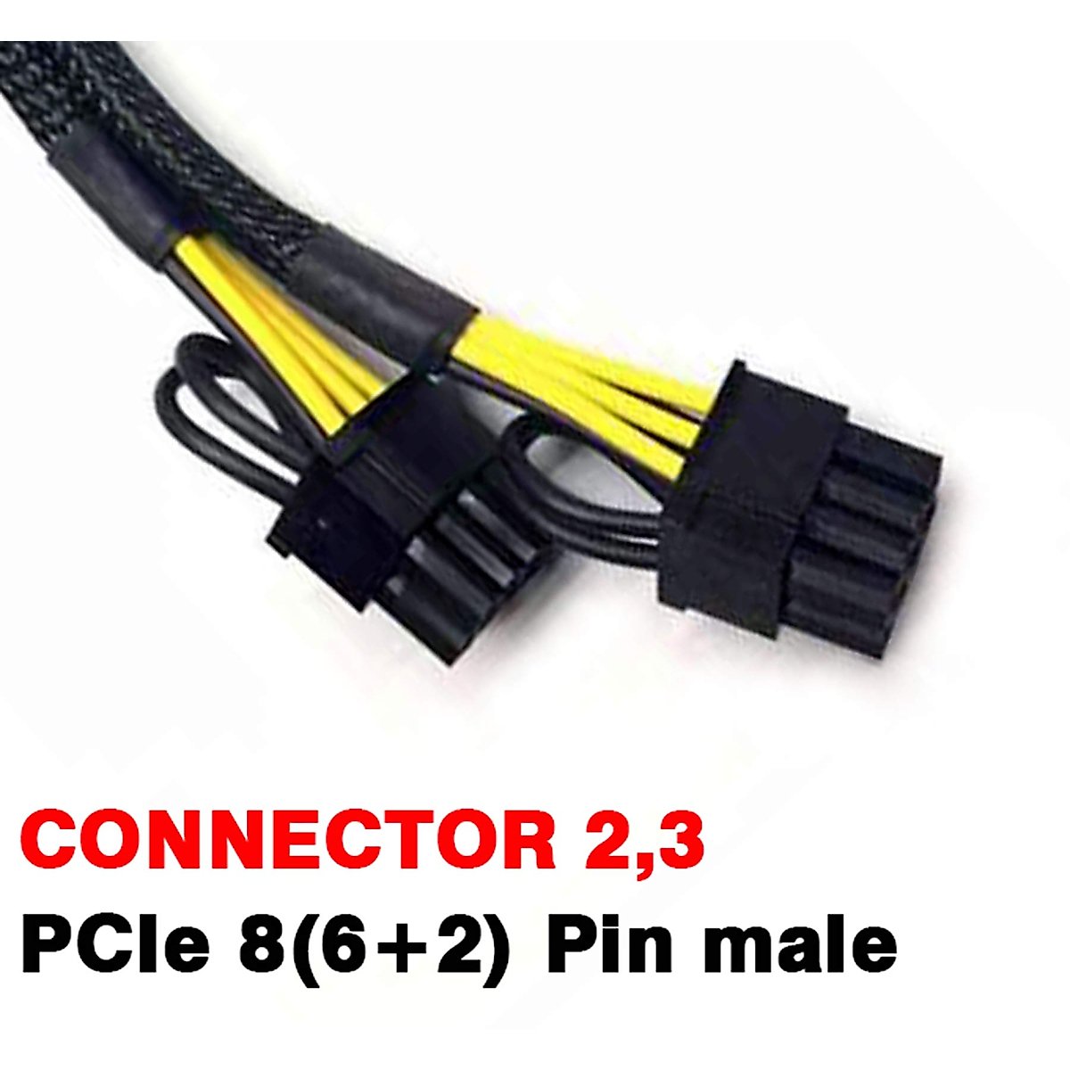 TeamProfitcom PCI-e 6 Pin to Dual PCIe 8 Pin (6+2) Graphics Card PCI Express Power Adapter GPU VGA Y-Splitter Extension Cable Mining Video Card Sleeved Power Cable 9 inches (2 Pack)