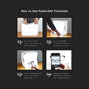 Foldio360 | Smart Photo 360 Turntable Controlled by Smartphone for Product Photography Shooting 360 Degree Image by ORANGEMONKIE