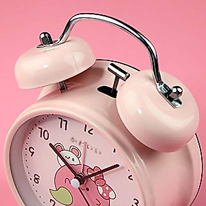 Analog Alarm Clock Twin Bell Alarm Clock for Bedroom with Cute Animal Pattern Modern Small Alarm Clock, Battery Operated Loud Alarm Clock By Fashion Style for Home Office Kids Alarm Clocks ( Color : G