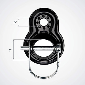Coupler Attachments for Instep and Schwinn Bike Trailers, Flat Coupler for a Wide Range of Bicycle Sizes, Models, and Styles,Black