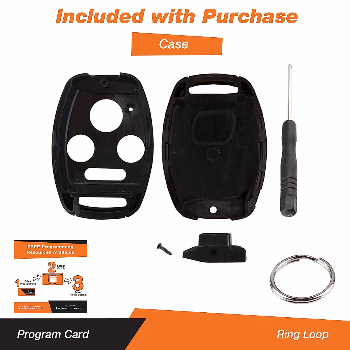 Key Fob Case Shell for Honda Accord Civic Pilot & More (Swap Your Original Blade)