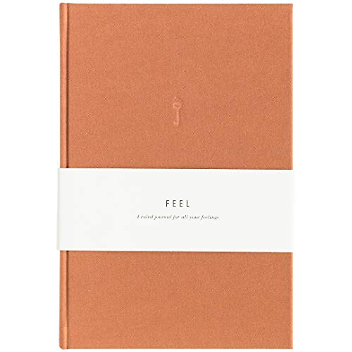 Promptly Journals, Blank Journal: THINK/BELIEVE/FEEL (Dusty Rose, Pink, Linen) | Layflat Notebook | Ruled Journal | Journal Notebook | Gifts for Women and Men