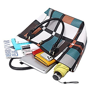 sqlp Large Work Tote Bag for Women Designer Purses and Handbags Big Bucket bags Ladies Travel Crossbody Purse blue check