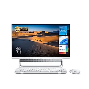 Dell Inspiron 5400 All-in-One Desktop, 23.8" FHD Touchscreen, Intel Core i5-1135G7, 16GB RAM, 512GB SSD, Webcam, HDMI, RJ-45, Wireless Keyboard&Mouse, WiFi 6, Windows 11 Home, White