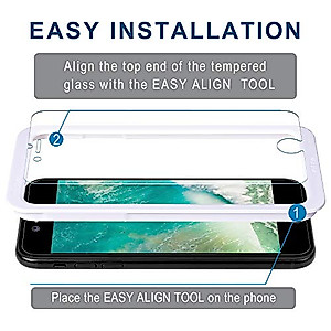 Arae Screen Protector for iPhone 7 Plus / 8 Plus, HD Tempered Glass, Anti Scratch Work with Most Case, 5.5 inch, 3 Pack