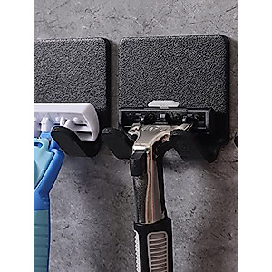 ABZEKH Shower Caddy-Storage Rack Shower Caddy Shelf 1pc Plain Wall Mounted Shaver Storage Rack Bathroom Lavatory Washroom Restroom Shower Toilet