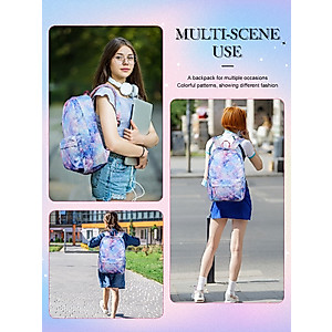 Tpeohan Girls College Backpack Waterproof Cute Backpacks for School Girl Book Bag Colorful