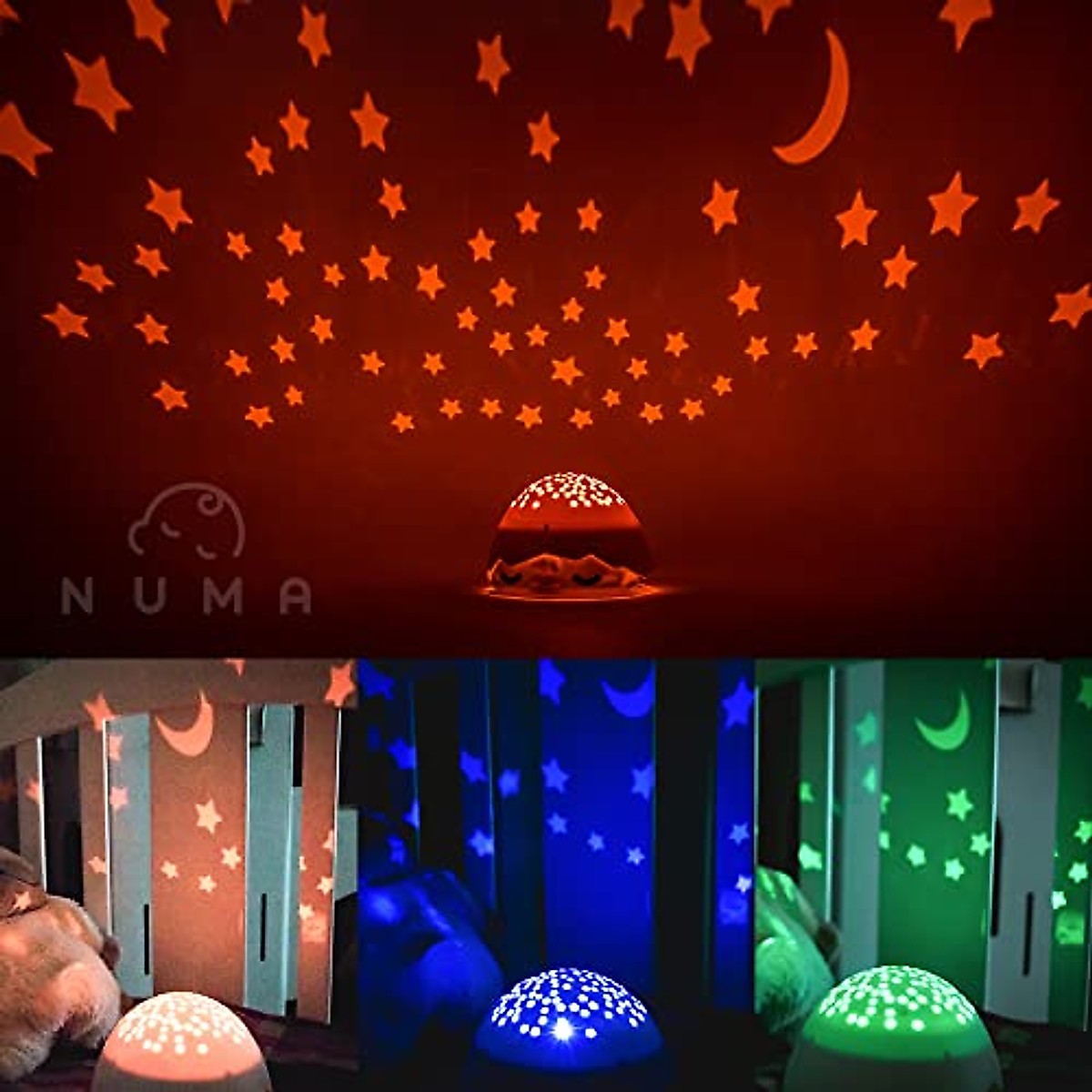 Numa Baby Sleep Soother and Sound Machine with Night Light Projector (Remote Included)
