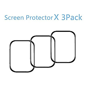 Aemus Compatible for Amazfit Bip 3 Screen Protector (3 Pack) Bip 3 Pro Smart Watch 3D Full Coverage Protective Film anti-scratch
