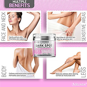 Dark Spot Corrector Cream for Face, Body & Sensitive Areas - Made in USA - Dark Spot Remover with Arbutin & Hyaluronic Acid - Even Skin Tone - 1.7 Oz