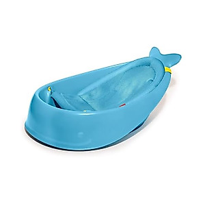 Skip Hop Infant Bath Tub 3-Stage Grow With Baby Smart Sling MOBY Bathtub Blue Age 0+