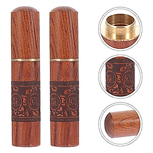 Wooden Needle Case Needle Tubes: Wood Sewing Needles Holder Container Storage Case 2pcs Toothpick Storage Box for Sewing Supplies Storage