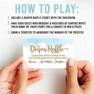25 Baby Shower Diaper Raffle Tickets For Baby Shower Boy - Heaven Sent Baby Shower Games For Boys, Diaper Raffle Cards, Baby Raffle Tickets, Baby Shower Invitation Inserts, Baby Shower Ideas