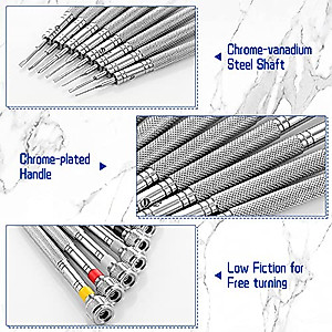 8 Pieces Precision Screwdriver, Jewelers Screwdriver Set, Watch Repair Screwdriver Set 0.6-1.6 mm, Micro Screwdriver for Watch Repair, Eyeglasses Repair, Jewelry Work, Electronics Repair