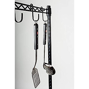 Omega 21" Deep x 36" Wide x 74" High Classic Black Bakers Rack