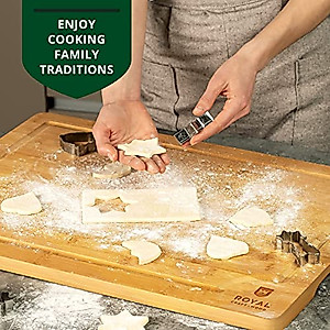 Bamboo Cutting Boards for Kitchen - Kitchen Chopping Board for Meat (Butcher Block) Cheese and Vegetables | Wooden Cutting Board Heavy Duty Serving Tray with Handles (XXXL, 24" x 18")