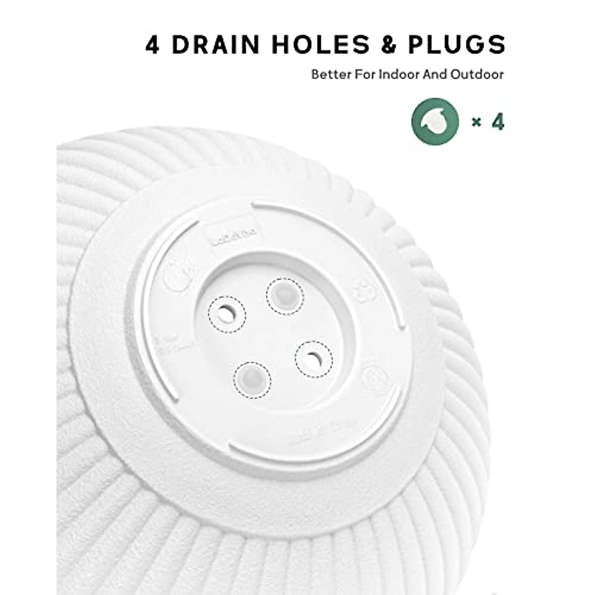 LaDoVita Large 10 Inch Hanging Planters Indoor with Pot, Hanging Pots for Plants, Outdoor Hanging Baskets, Hanging Flower Pot with Drainage Hole, Set of 2, Frosted White