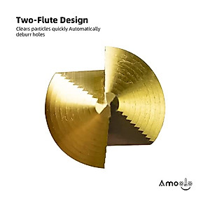 amoolo Titanium Step Drill Bit (10 Step), 1/4" to 1-3/8", High Speed Steel (HSS) 1/4" Hex Shank Unibit for Soft Metal Sheet, Wood, Plastic, Multiple Hole Drilling Cone Drill Bit