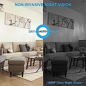 Spy Camera WiFi Hidden Camera Alarm Clock, 4K Wireless Spy Nanny Cam for Home Indoor Security, Remotely Access Camera and Real-time Monitoring with Night Vision & Motion Detection Alert