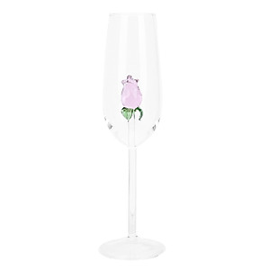 IMIKEYA Rose Wine Glass: 1PCS Cocktail Cup Crystal Flute Wine Goblet Rose Cup Red Wine Goblet Red Wine Glass for Party Dinner Wedding Birthday Christmas Festival Wine Cocktail Glass