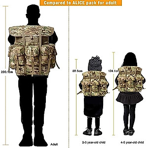 MT Mini ALICE Pack for Kids, Military Army Style Children Rucksack