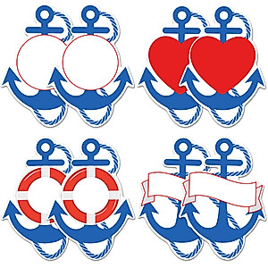 8 Pcs Cruise Ship Door Decorations Anchor Cruise Door Magnets Car Magnet Stickers Fridge Door Magnets Decor for Carnival Cruise Refrigerator Door