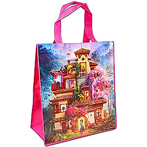 Beach Kids Encanto Tote Bag - Bundle with 2 Pc Encanto Tote Bags Medium/Large, Stickers, More (Disney Encanto Party Favors Bags)